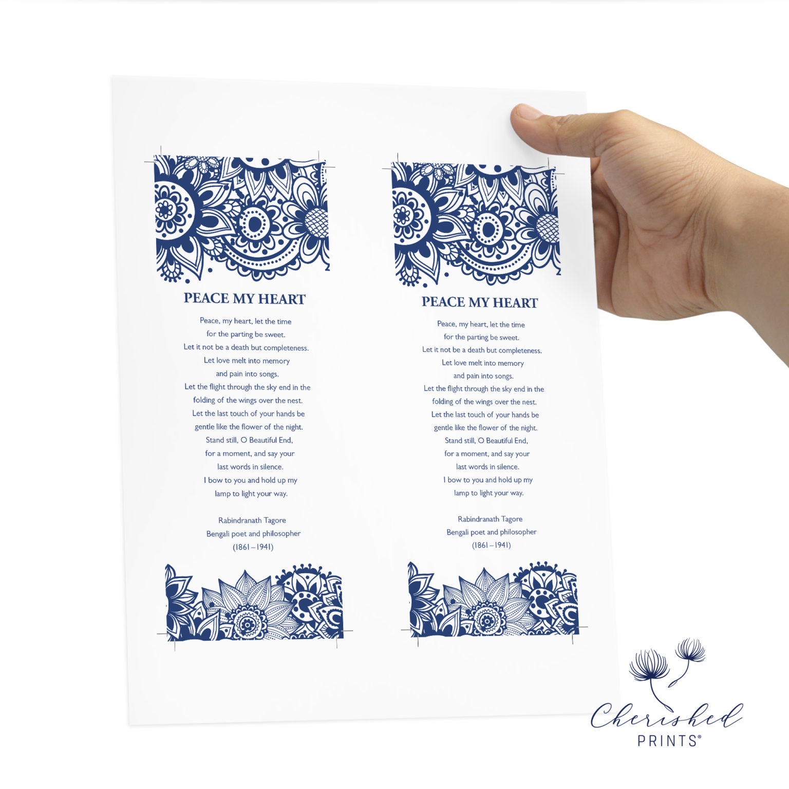 Block Print Bookmarks Celebration of Life Bookmark Memorial Bookmark ...