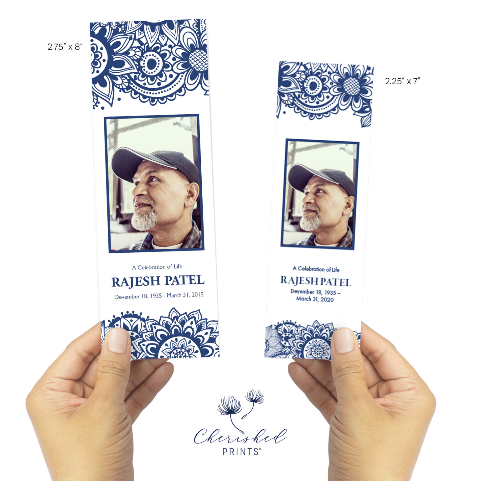 Block Print Bookmarks Celebration of Life Bookmark Memorial Bookmark ...