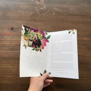 Spring Flowers Funeral Program - Bifold • Cherished Prints