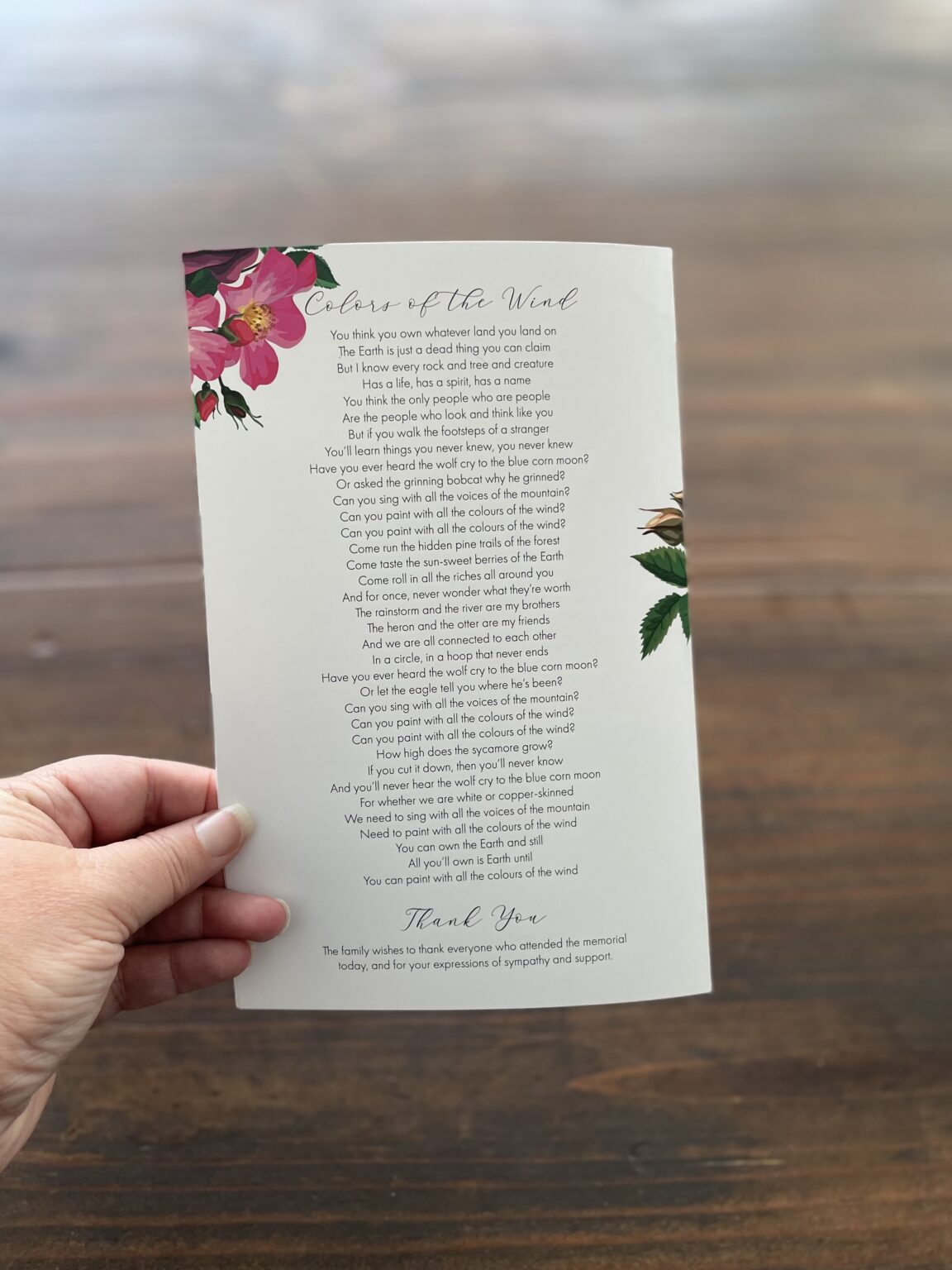 Spring Flowers Funeral Program - Bifold • Cherished Prints