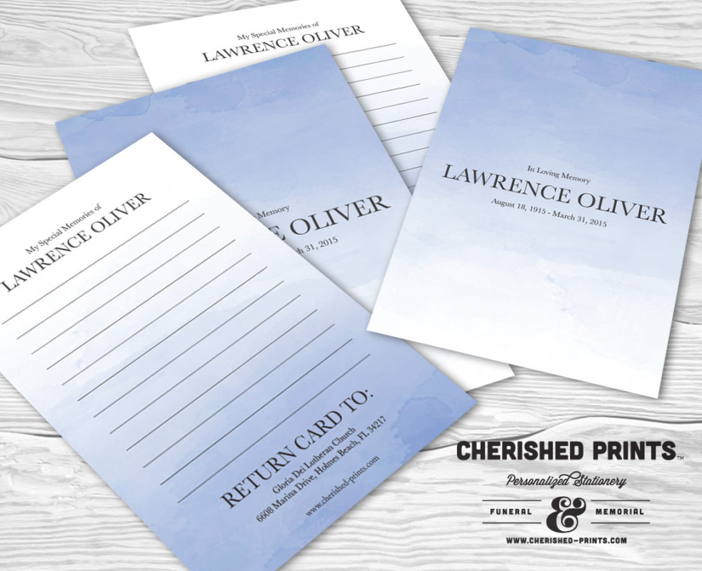 Lighthouse Memory Cards for Memorials and Funerals • Cherished Prints