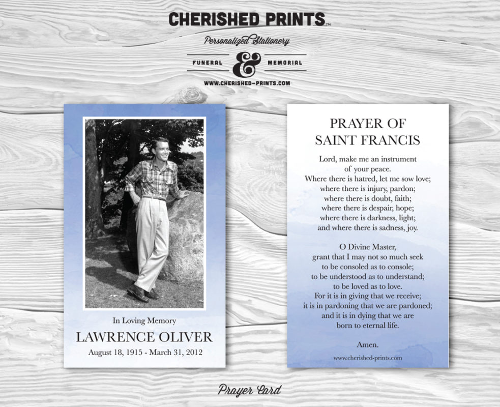 Watercolor Ombre Prayer Cards • Cherished Prints