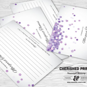 Forget-Me-Nots Memory Cards for Memorials and Funerals • Cherished Prints