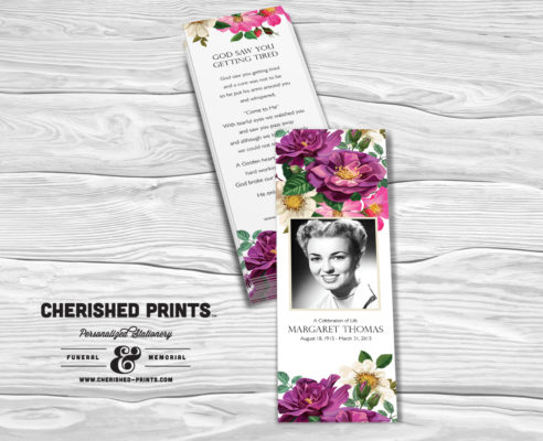 Spring Flowers Funeral Program - Bifold • Cherished Prints