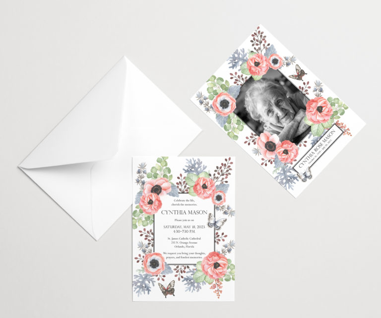 Memorial Announcements & Funeral Invitations • Mourning Cards