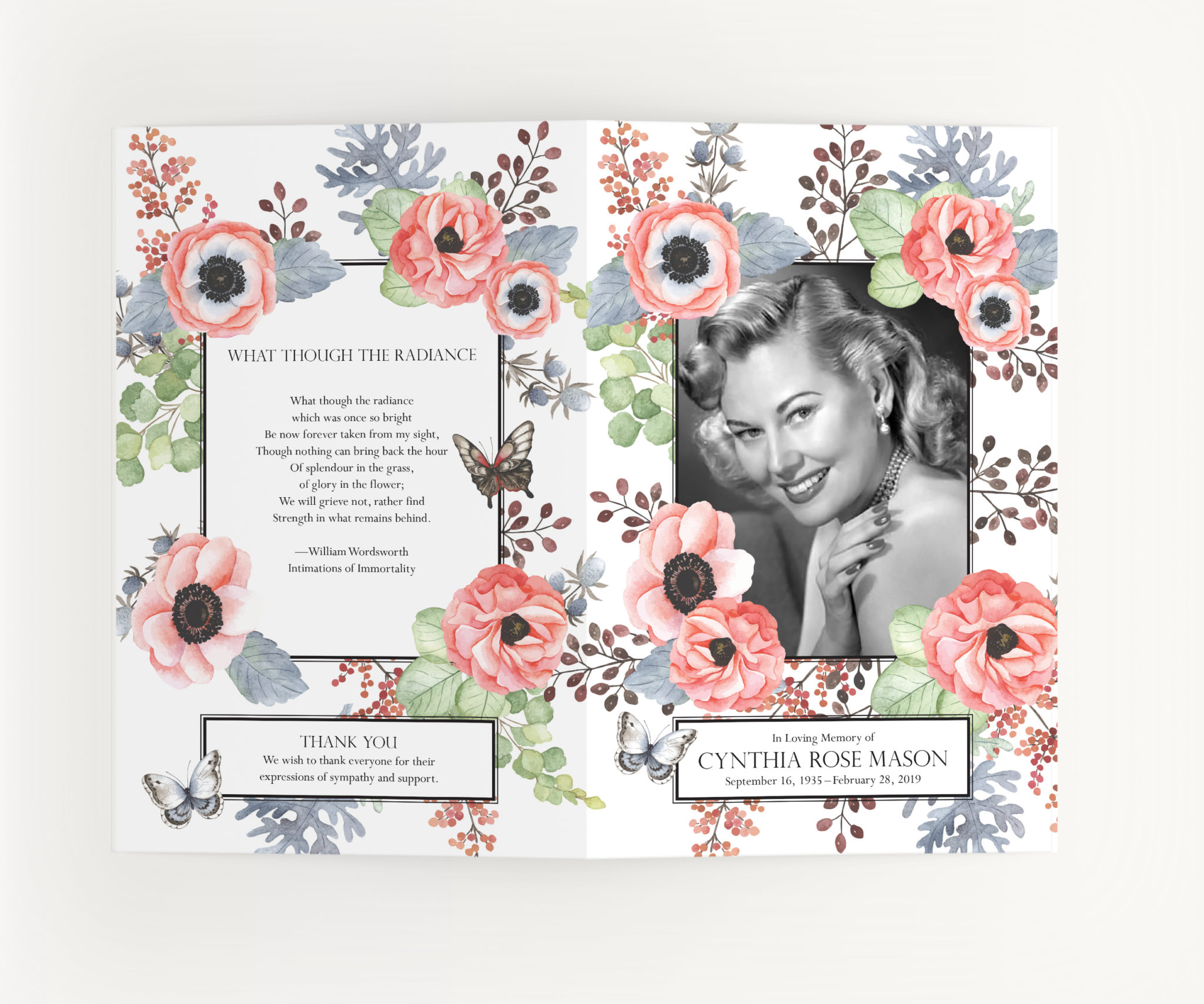 Premium Funeral Program Designs • Cherished Prints