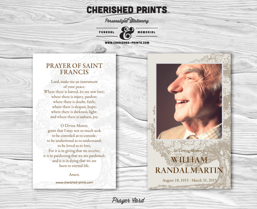 Oak Tree Prayer Cards • Cherished Prints