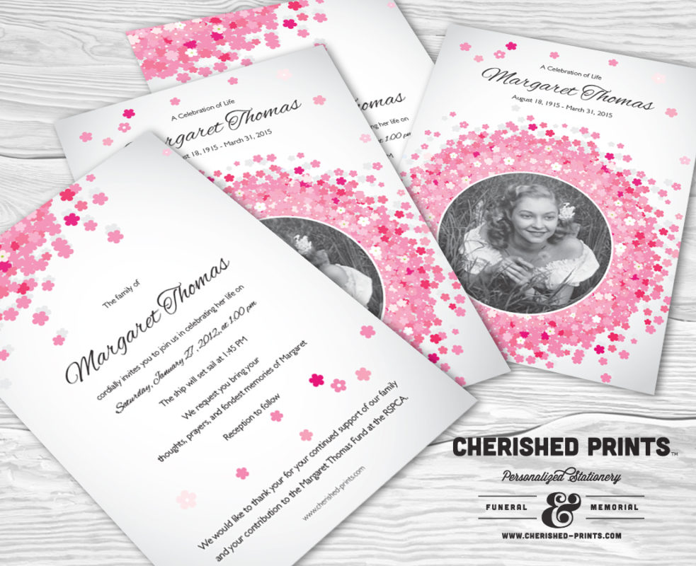 Forget-Me-Nots Celebration of Life Invitations and Announcements ...