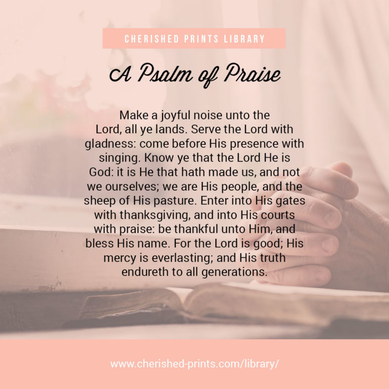 A Psalm of Praise • Cherished Prints