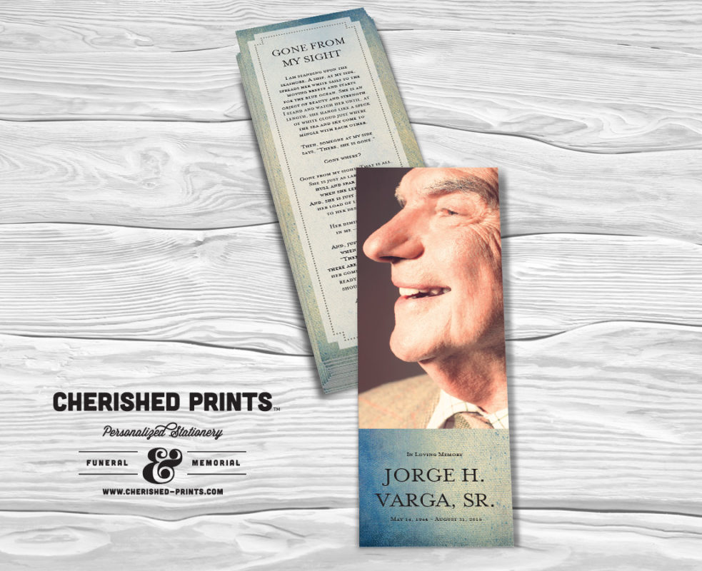 Modern Watercolor Texture Bookmarks - Celebration of Life Bookmark ...