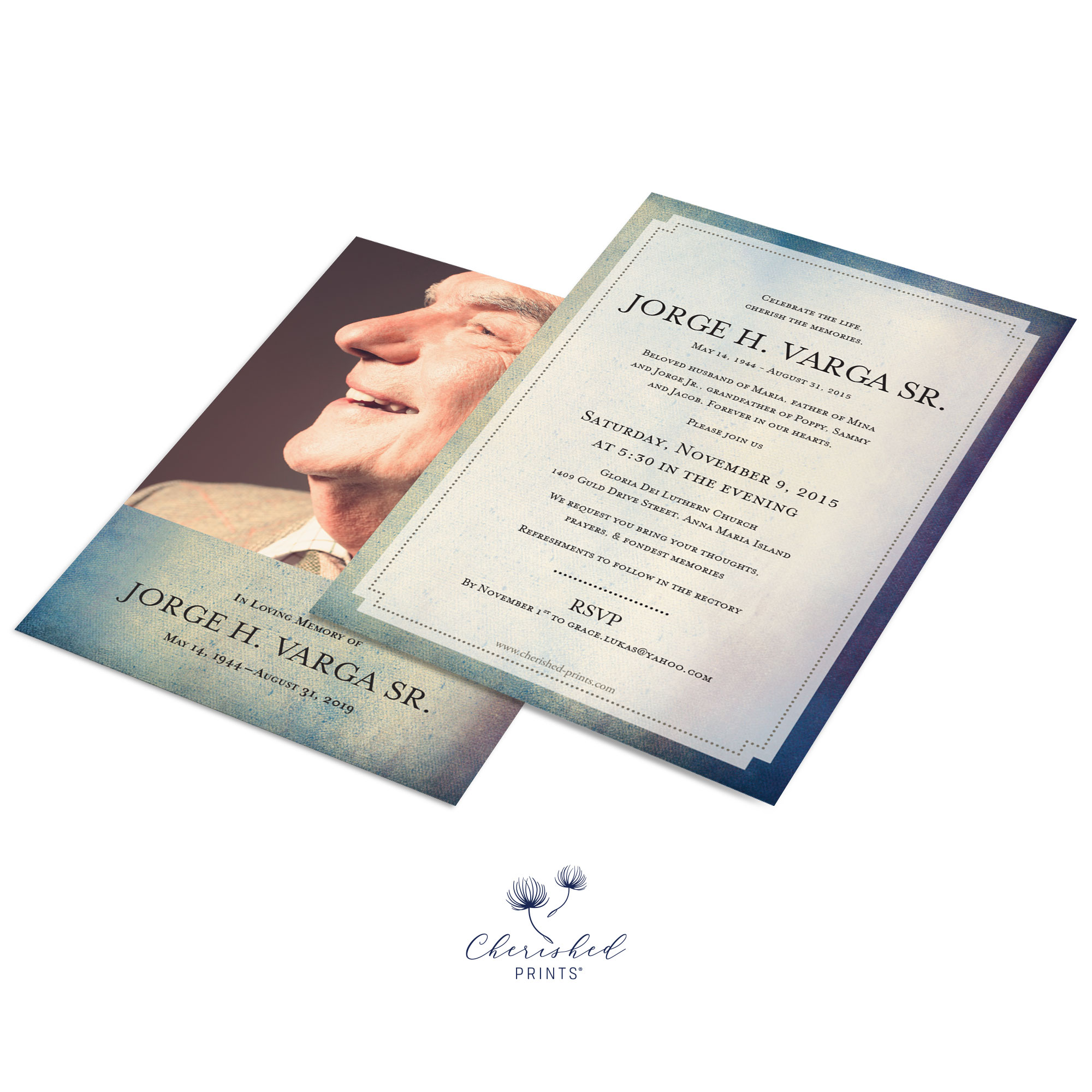 Modern Watercolor Texture Prayer Cards • Cherished Prints