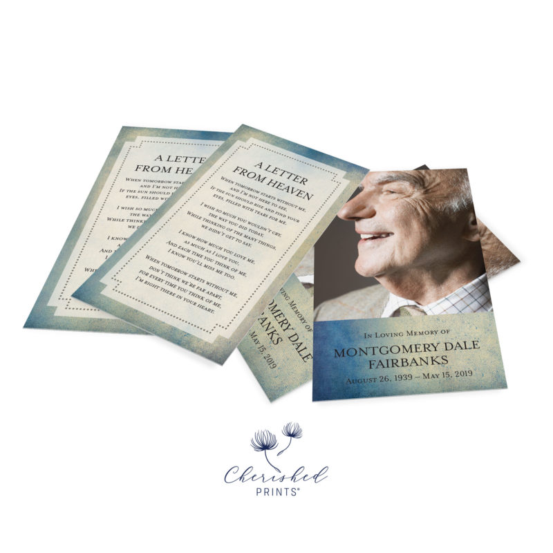 Modern Watercolor Texture Prayer Cards • Cherished Prints