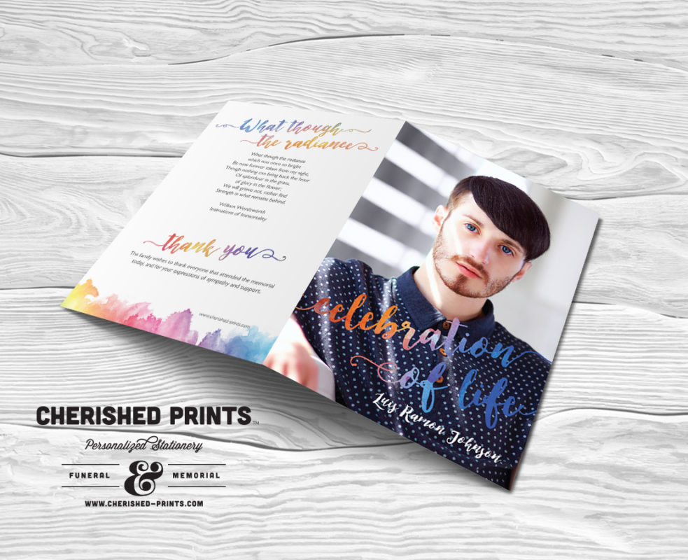 LBGTQ Pride Rainbow Funeral Program - Celebration of Life • Cherished ...