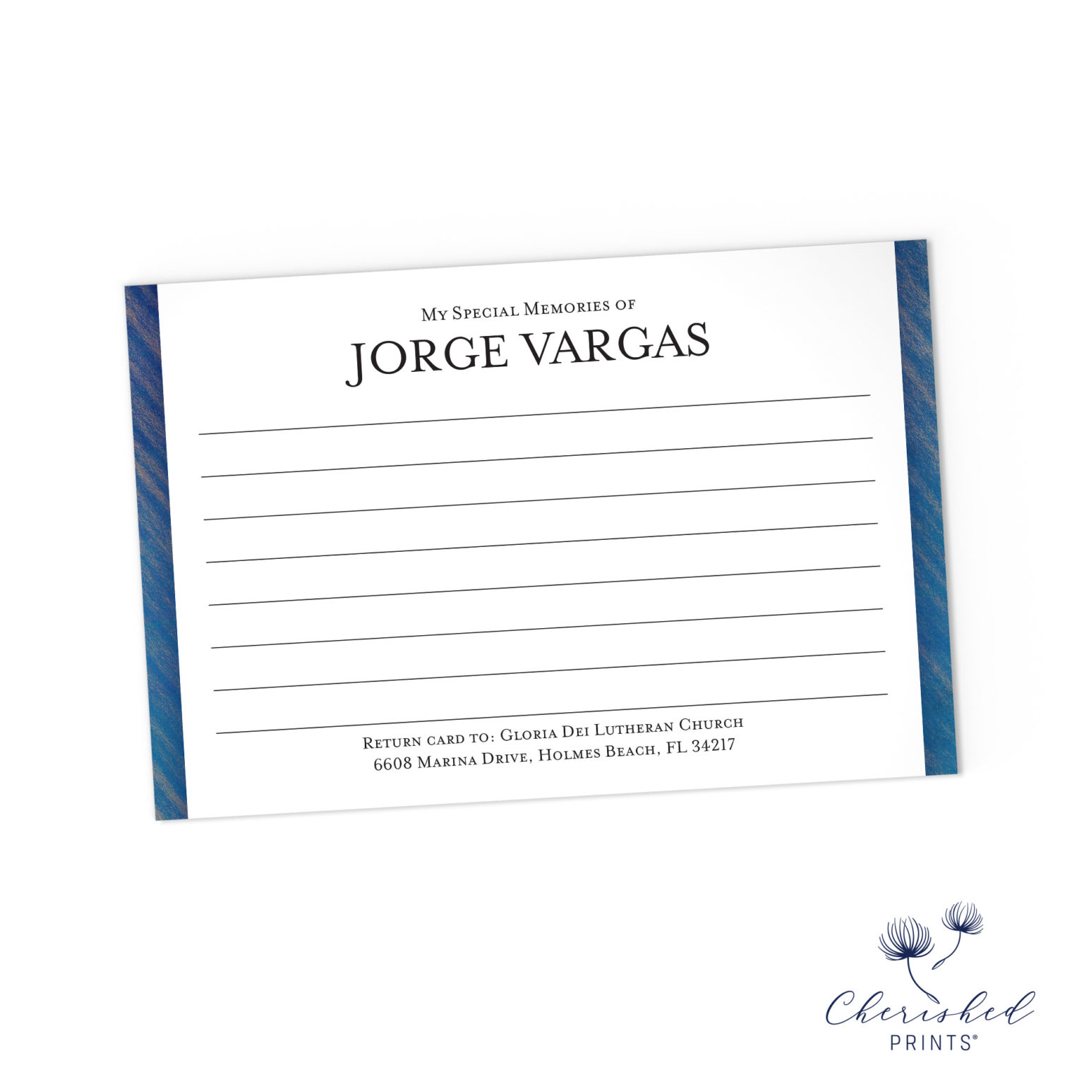 Lighthouse Memory Cards for Memorials and Funerals • Cherished Prints