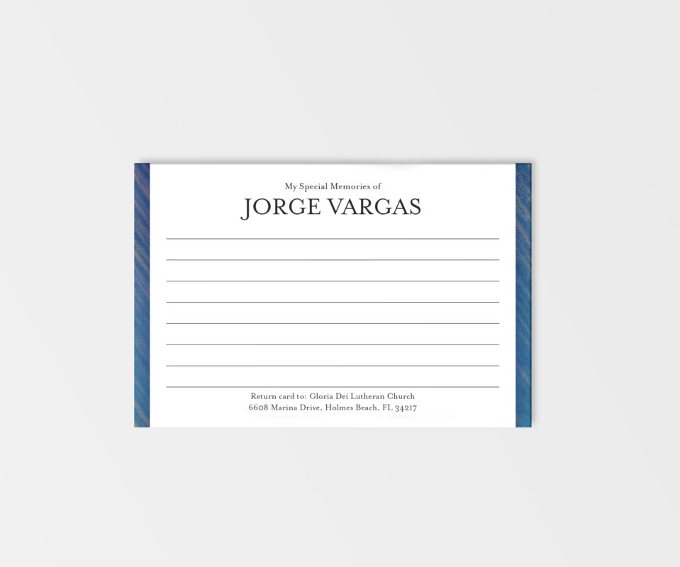 Share a Memory Cards and Signs, Attendance Cards, Remembrance Cards