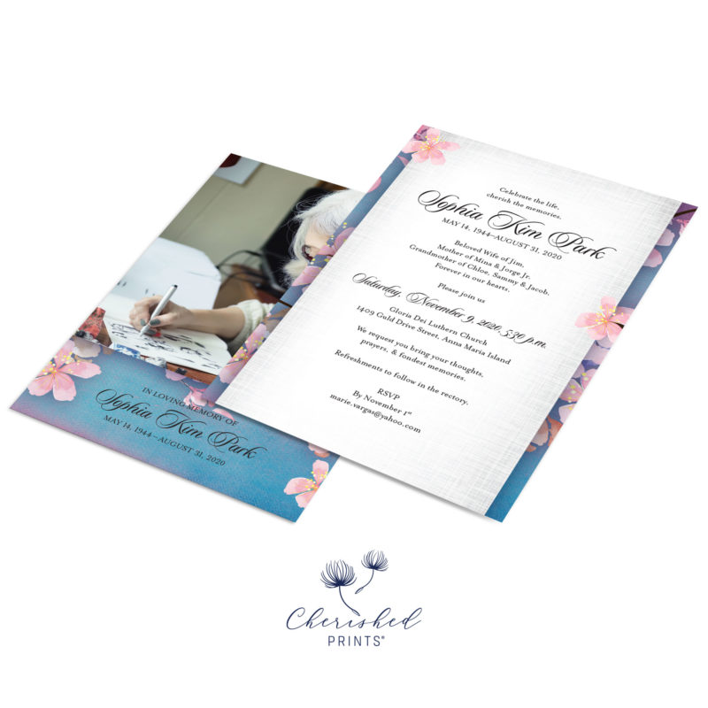 Memorial Announcements & Funeral Invitations • Mourning Cards