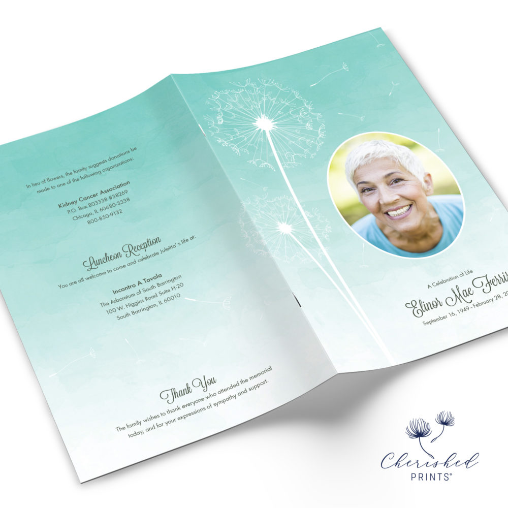 Lighthouse Nautical Multi-Page Funeral Program Booklet • Cherished Prints