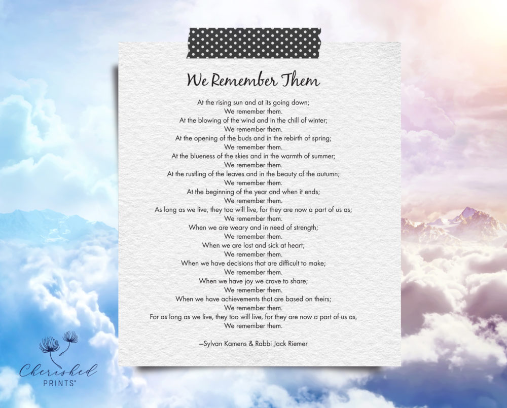 We Remember Them • Cherished Prints
