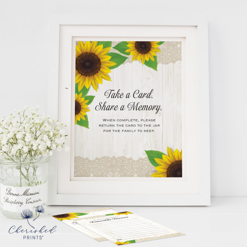 Share a Memory Card Signs Instant Download in PDF and JPG 8 x 10