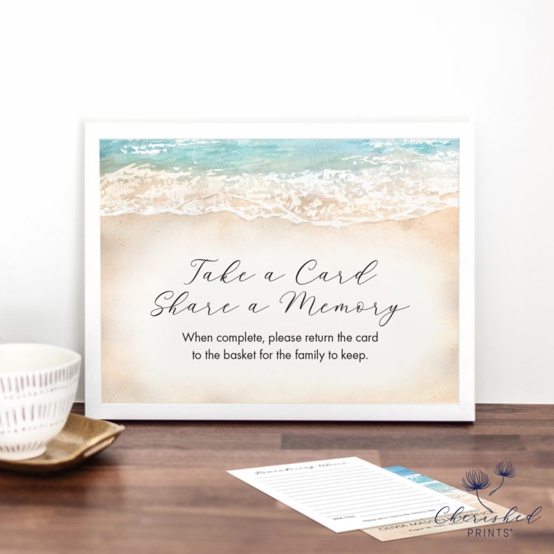 Share a Memory Cards and Signs, Attendance Cards, Remembrance Cards