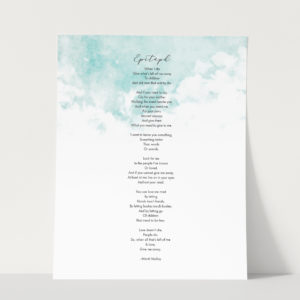 Epitaph by Merrit Malloy Poem Print - NCIS • Cherished Prints