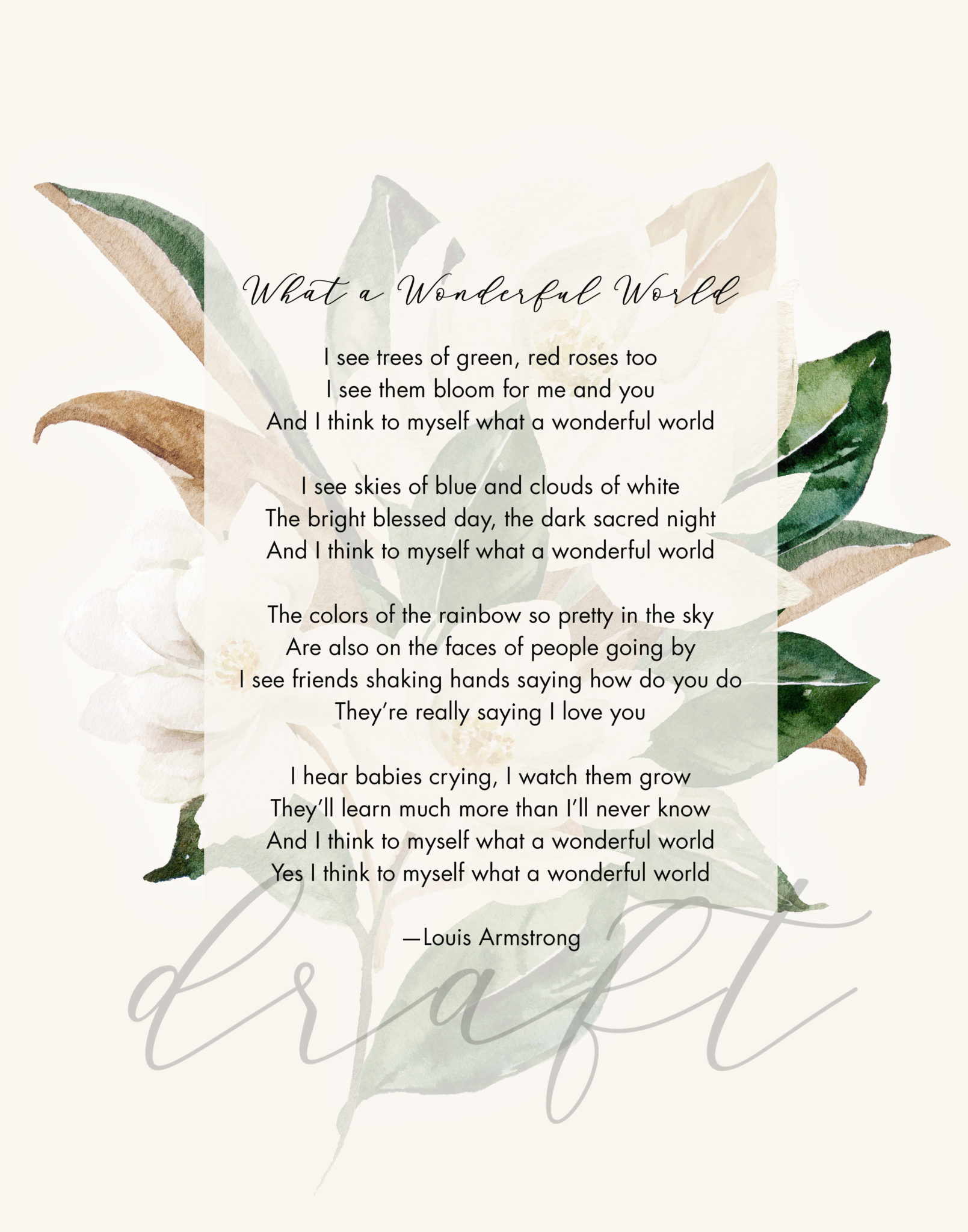 Bespoke Poem Print • Cherished Prints