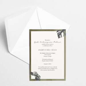 Boho Invitations - Mourning Card • Cherished Prints