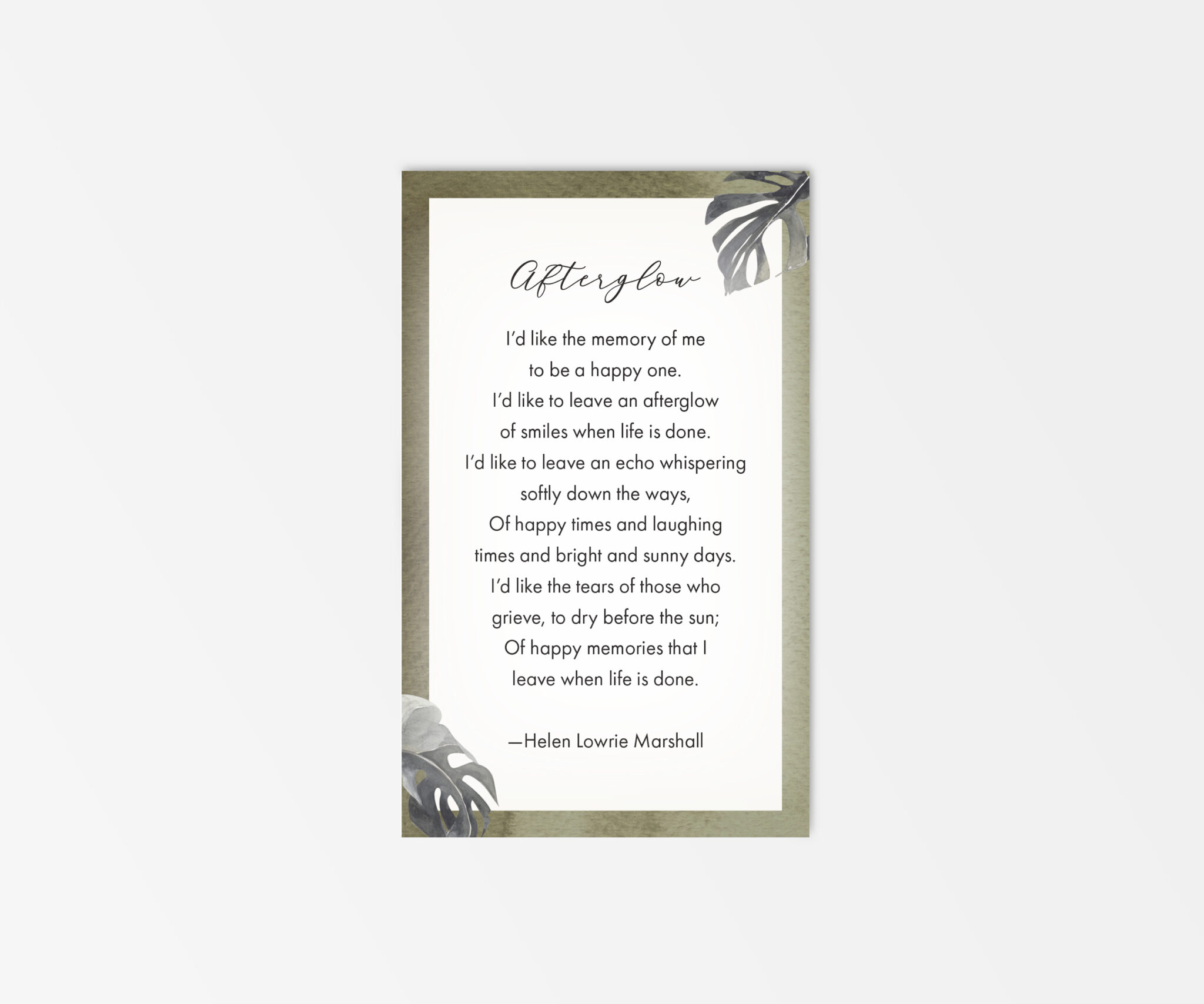 Boho Prayer Cards - Memorial Cards • Cherished Prints