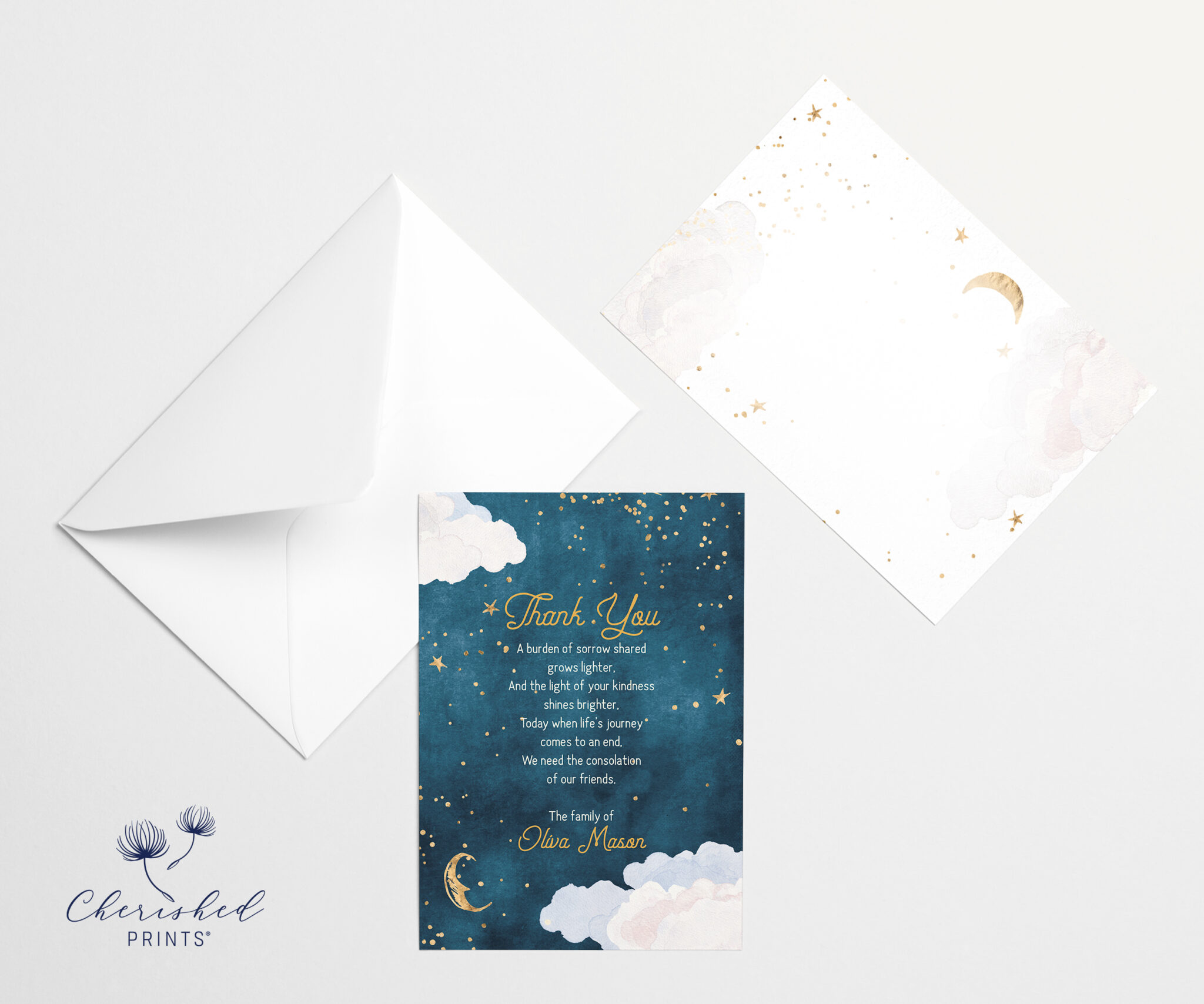 Twinkle, Little Star Thank You Cards for Funerals and Memorials ...